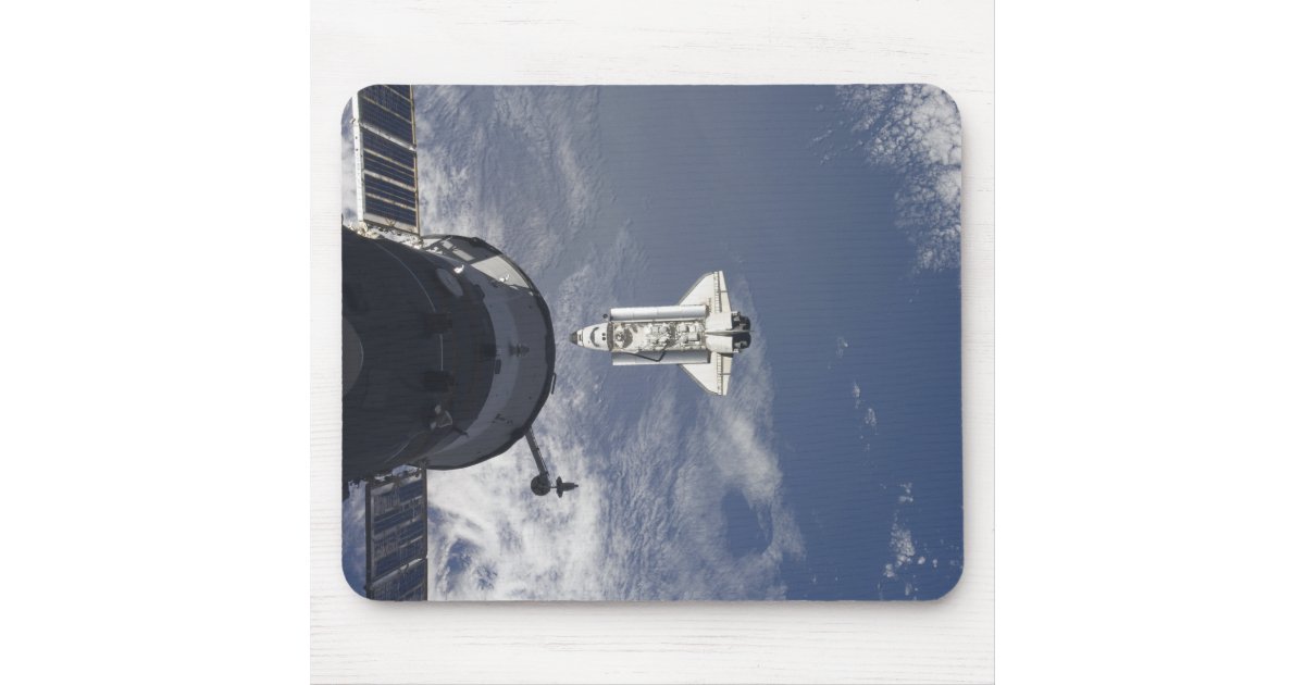 Space Shuttle Atlantis and a Russian spacecraft Mouse Pad | Zazzle