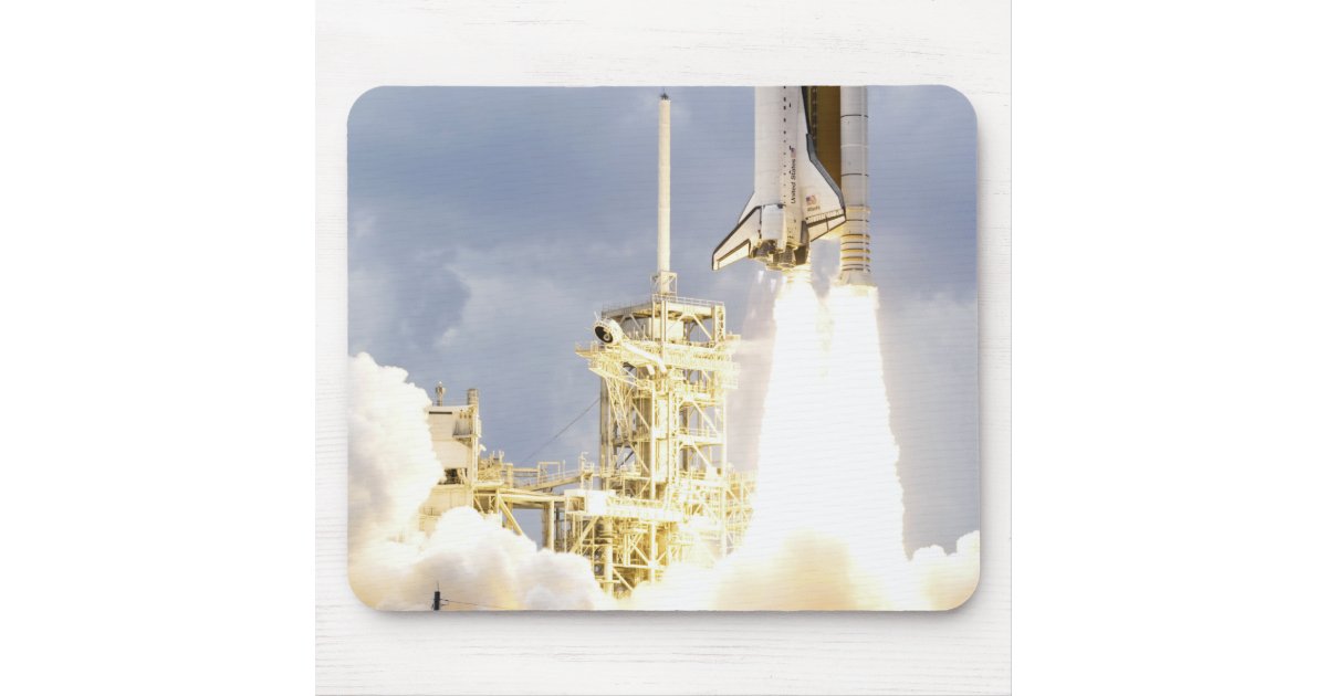 Space Shuttle Atlantis lifts off 2 Mouse Pad | Zazzle