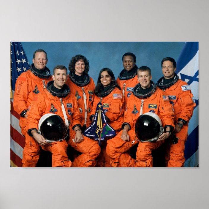Space Shuttle Columbia Crew Portrait (STS-107) Poster | Zazzle.com
