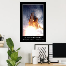 Space Shuttle Columbia Lift-off – STS - 73 Poster | Zazzle