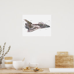 Space Shuttle cross section Poster | Zazzle