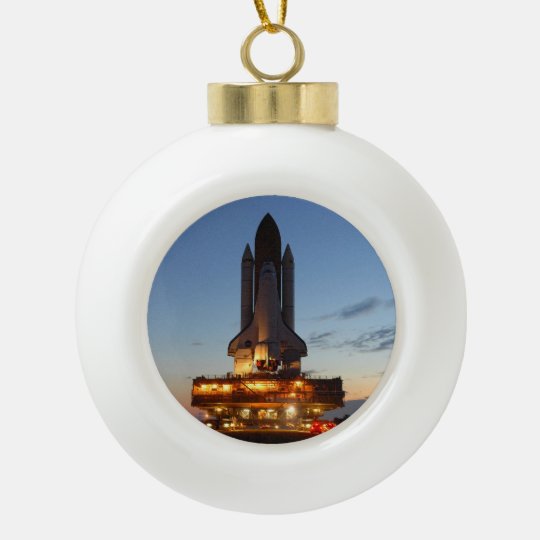Space Shuttle Discovery Launch NASA Ceramic Ball Christmas Ornament ...
