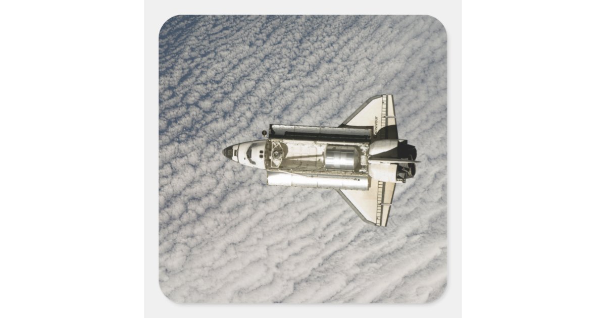 Space Shuttle Endeavour 13 Square Sticker | Zazzle
