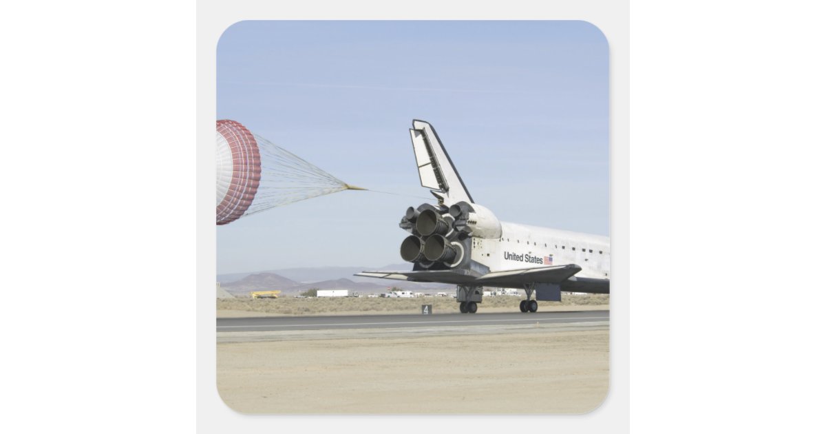 Space Shuttle Endeavour 4 Square Sticker | Zazzle