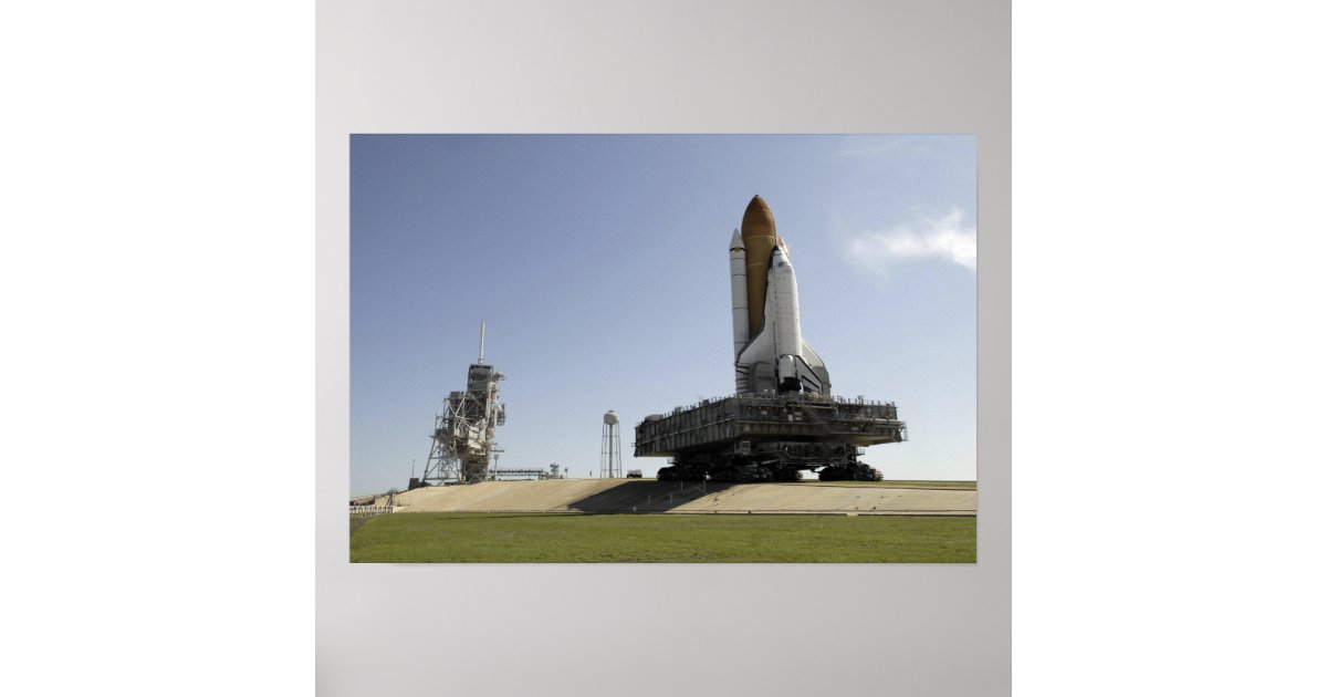 Space Shuttle Endeavour approaches the launch p Poster | Zazzle