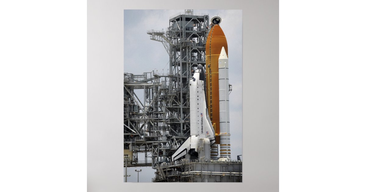Space Shuttle Endeavour on the launch pad 3 Poster | Zazzle