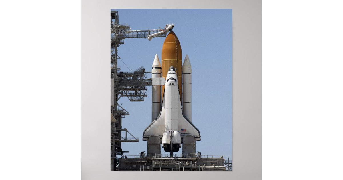 Space Shuttle Endeavour sits ready Poster | Zazzle
