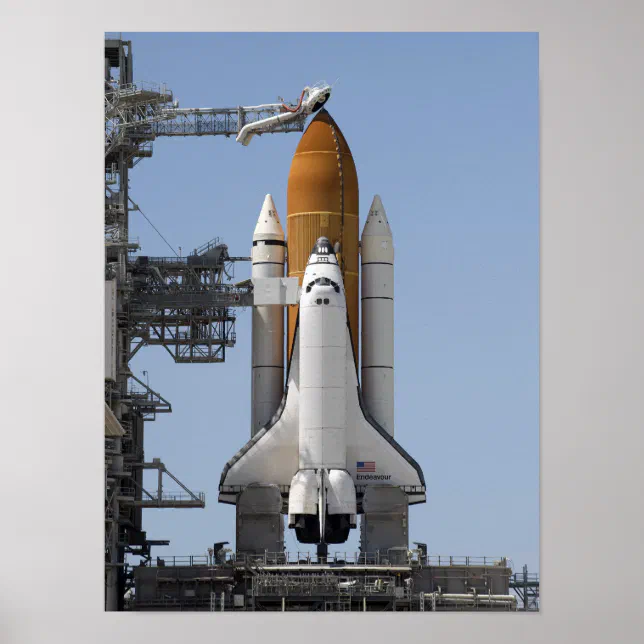Space Shuttle Endeavour sits ready Poster | Zazzle