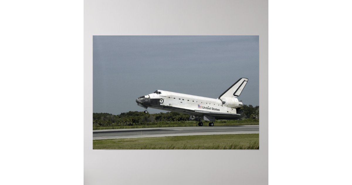 Space Shuttle Endeavour touches down Poster | Zazzle