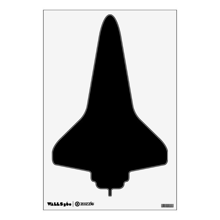 space shuttle flying silhouette black wall decal | Zazzle.com