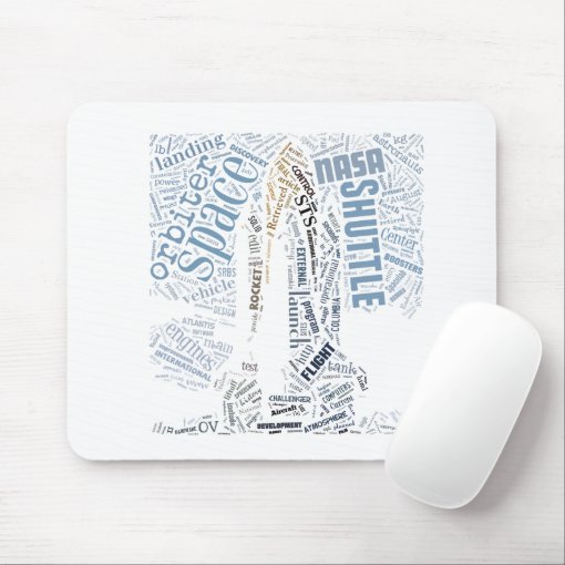Space Shuttle in Tagxedo Mouse Pad | Zazzle