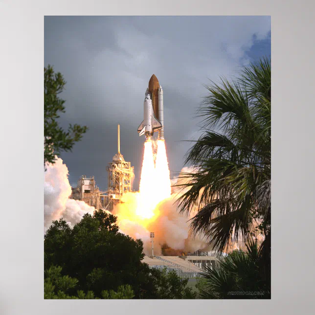 Space Shuttle Launch Poster | Zazzle
