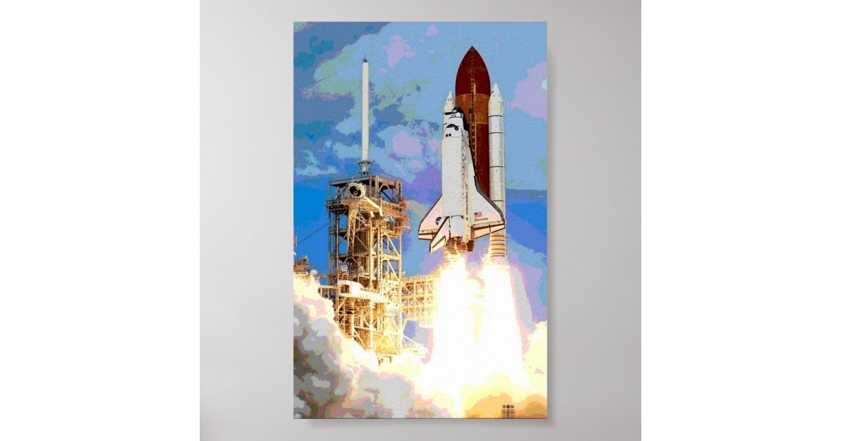 Space Shuttle launch Poster | Zazzle