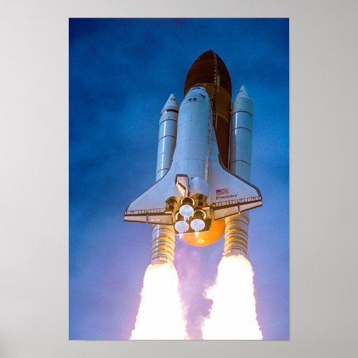 Space Shuttle lift off into space poster | Zazzle