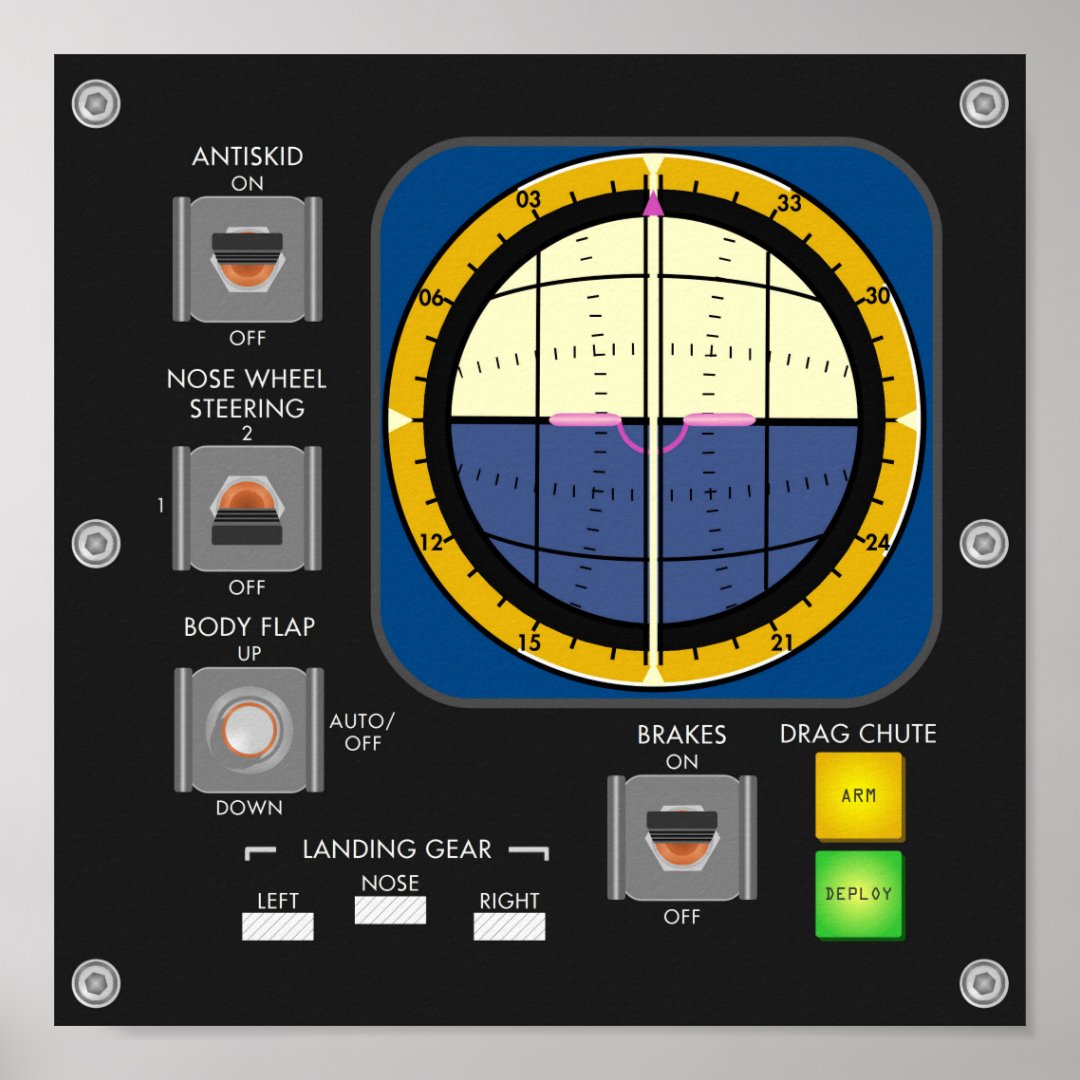 Space Shuttle Navigation Panel Poster | Zazzle