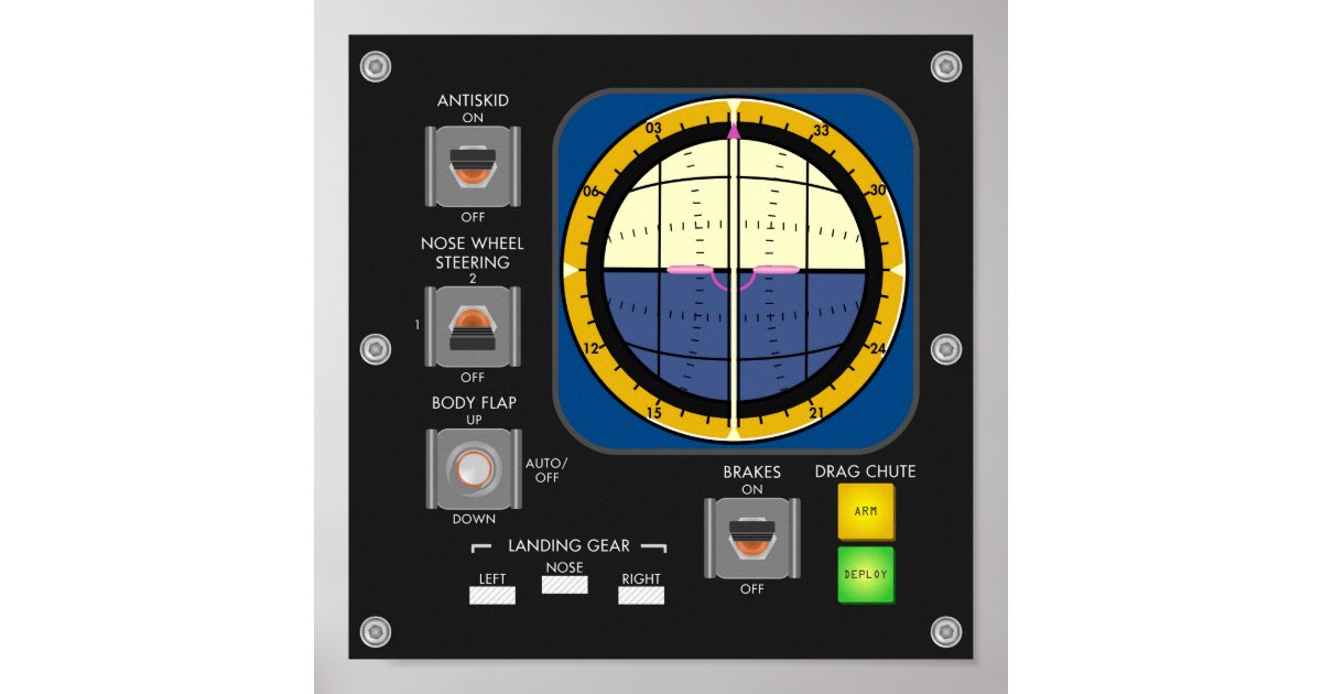Space Shuttle Navigation Panel Poster | Zazzle