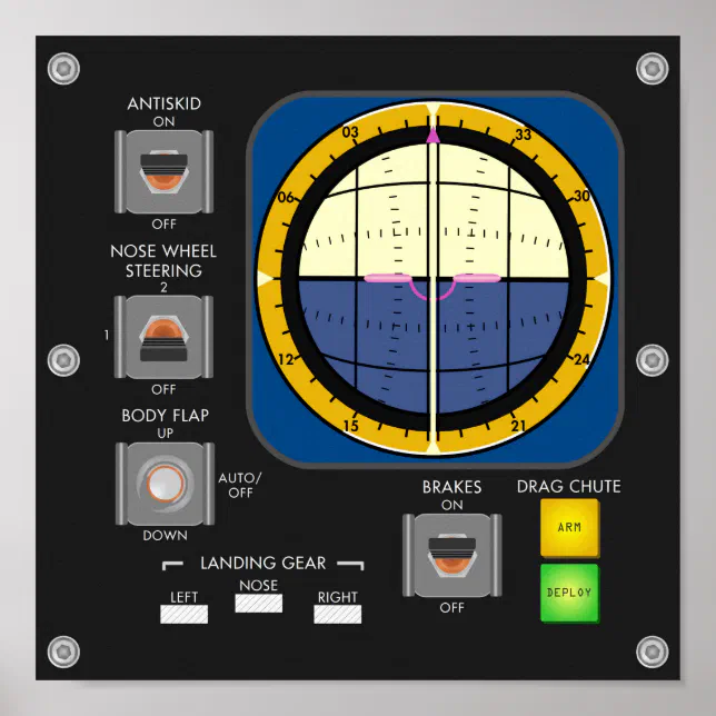 Space Shuttle Navigation Panel Poster | Zazzle