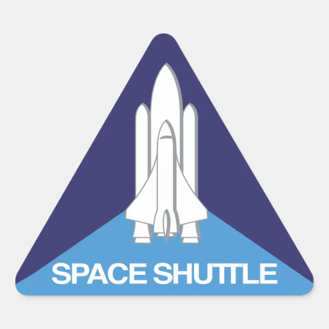 Space Shuttle Triangle Triangle Sticker | Zazzle