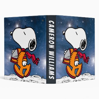 SPACE | Snoopy 3 Ring Binder | Zazzle