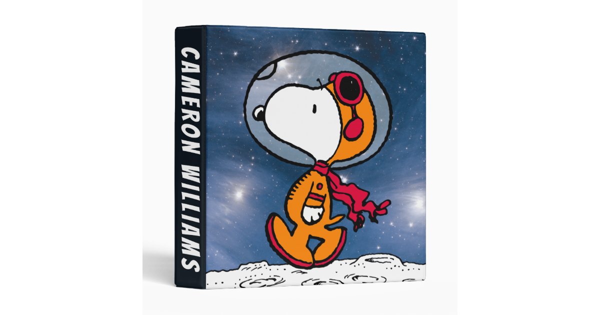 SPACE | Snoopy Astronaut 3 Ring Binder | Zazzle