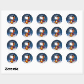 SPACE | Snoopy Astronaut Classic Round Sticker | Zazzle