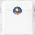 SPACE | Snoopy Astronaut Classic Round Sticker | Zazzle