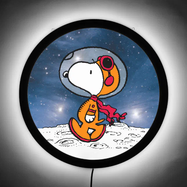 SPACE | Snoopy Astronaut LED Sign | Zazzle