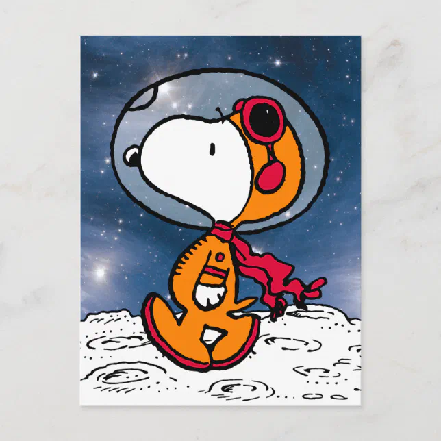 SPACE | Snoopy Astronaut Postcard | Zazzle