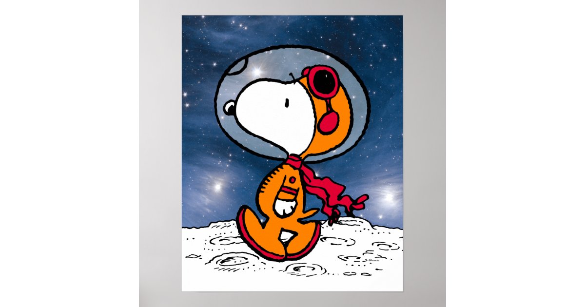SPACE | Snoopy Astronaut Poster | Zazzle