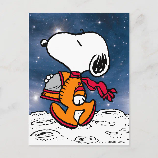 SPACE | Snoopy Postcard | Zazzle
