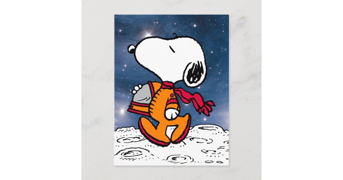 SPACE | Snoopy Postcard | Zazzle
