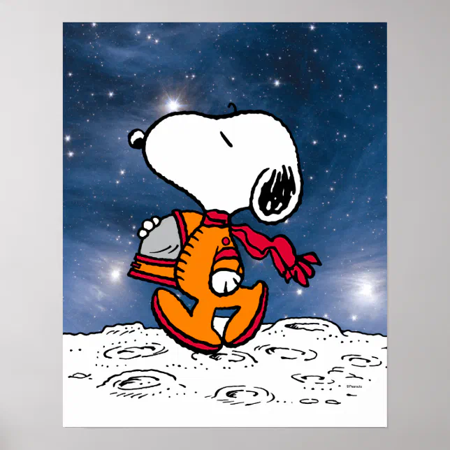 SPACE | Snoopy Poster | Zazzle