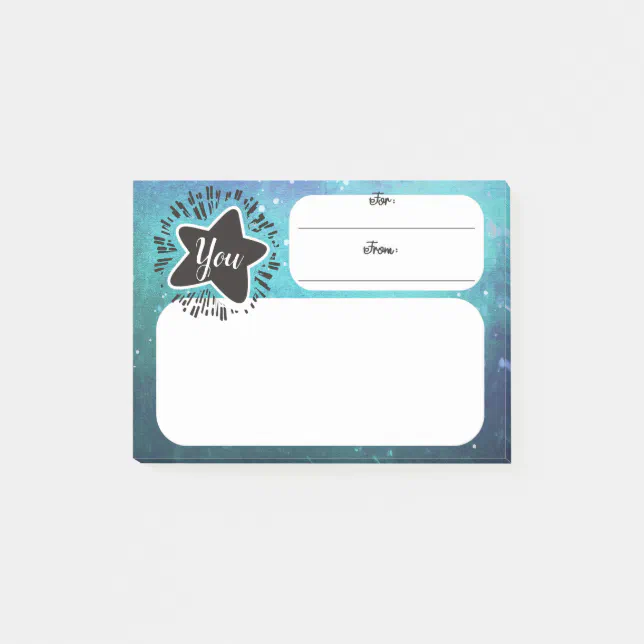 space star kudos employee recognition post-its post-it notes | Zazzle