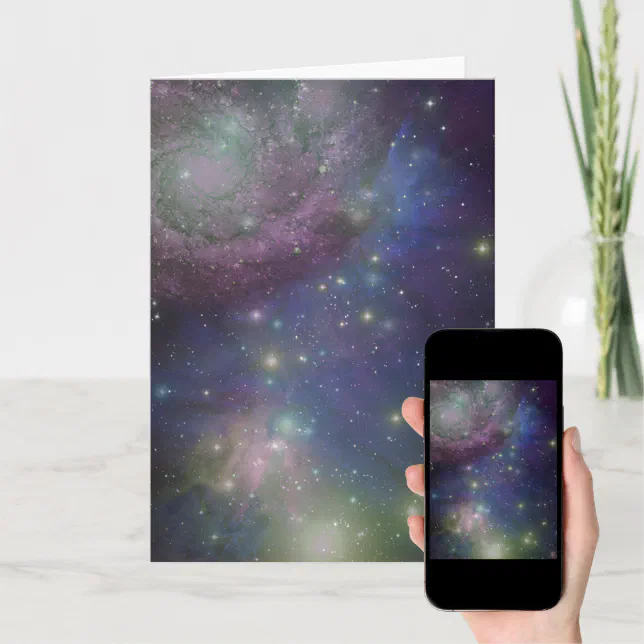 Space, stars, galaxies and nebulas card | Zazzle