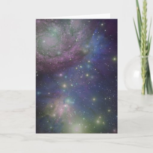 Space, stars, galaxies and nebulas card | Zazzle