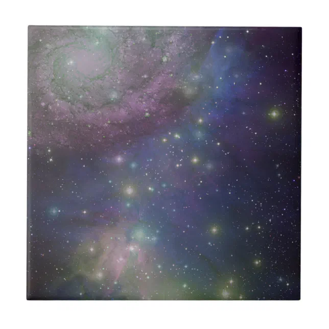 Space, stars, galaxies and nebulas ceramic tile | Zazzle