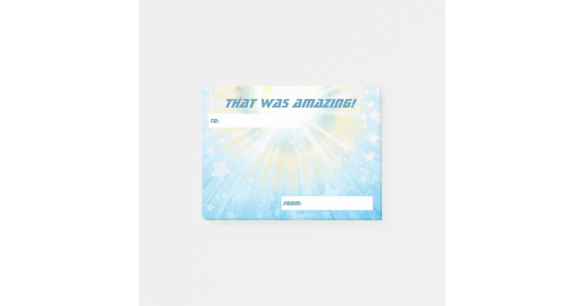 space stars kudos employee recognition post-its post-it notes | Zazzle