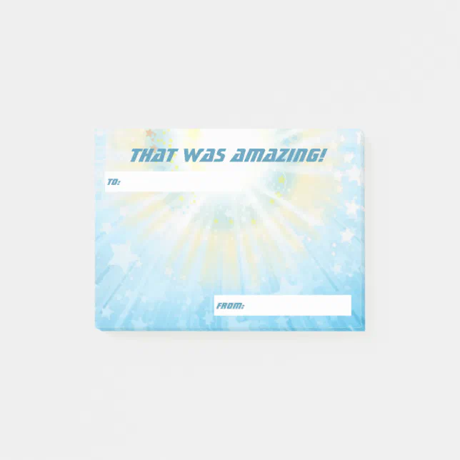 space stars kudos employee recognition post-its post-it notes | Zazzle