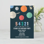 Space Theme Birthday Countdown Party Invitation | Zazzle