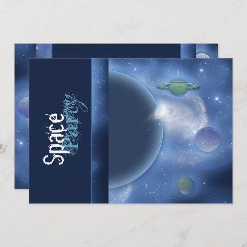 Space theme party invitations - customize template | Zazzle