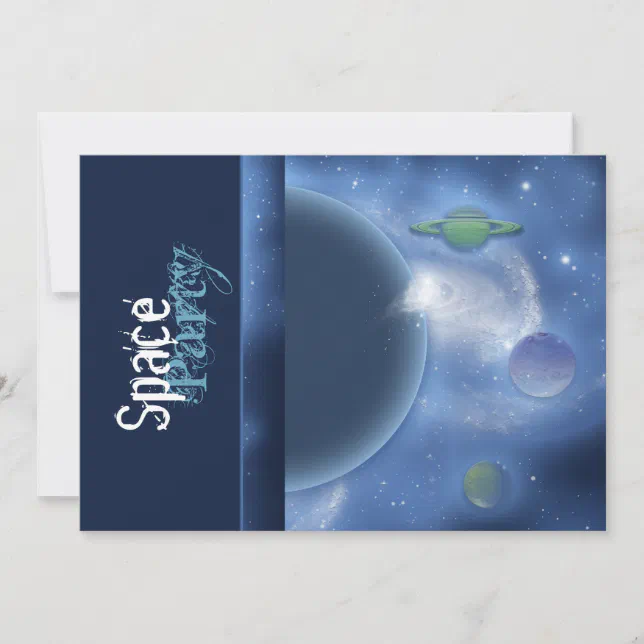 Space theme party invitations - customize template | Zazzle