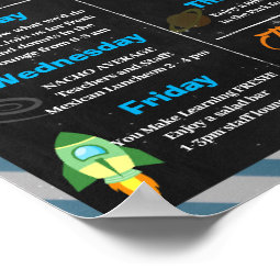 Space Theme Teacher Appreciation Week Poster | Zazzle