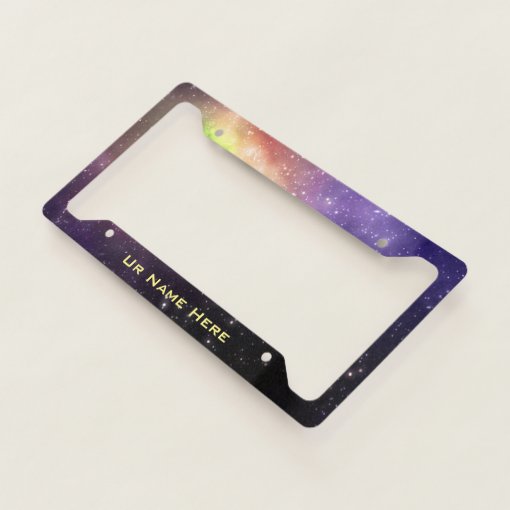 Space Themed Number Plates - Custom Name Space License Plate Frame | Zazzle
