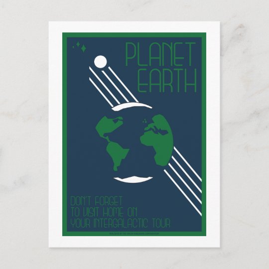 Space Travel Postcard -Earth | Zazzle.com