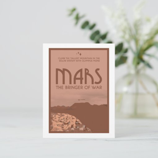 Space Travel Postcard - Mars | Zazzle