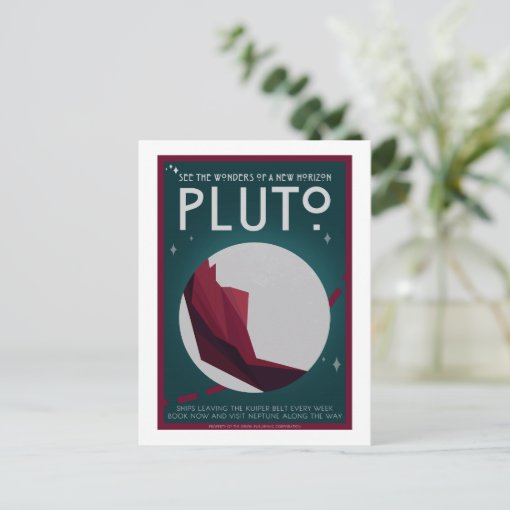 Space Travel Postcard - Pluto | Zazzle