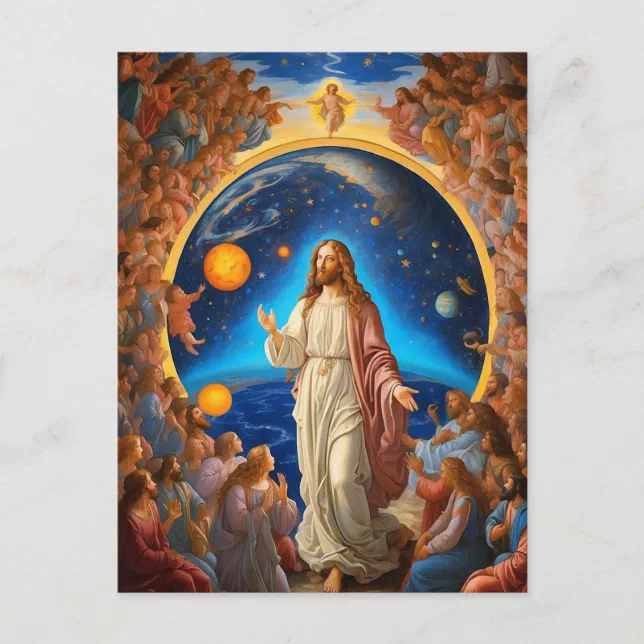 Space Universe Earth Light AP50 Jesus Flowers Postcard | Zazzle