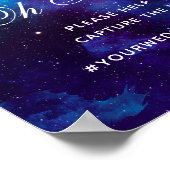 Space wedding. Night stars. Navy instagram hashtag Poster | Zazzle