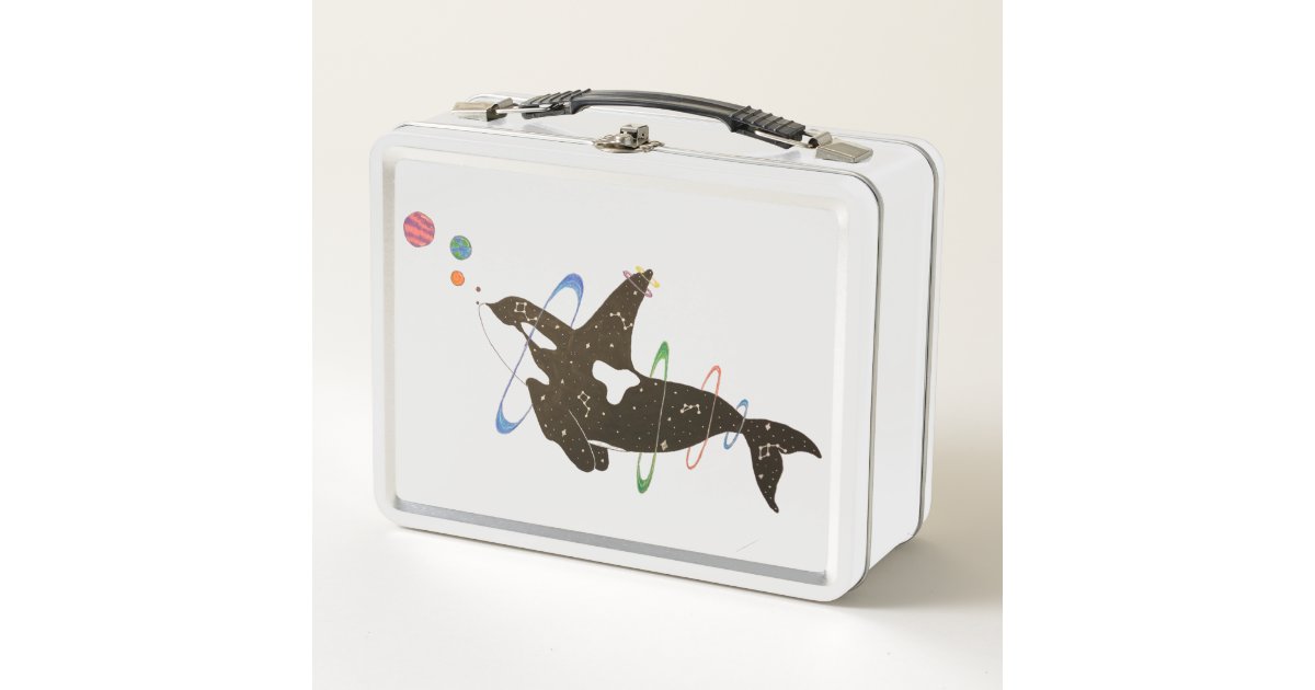 Space whale metal lunch box | Zazzle