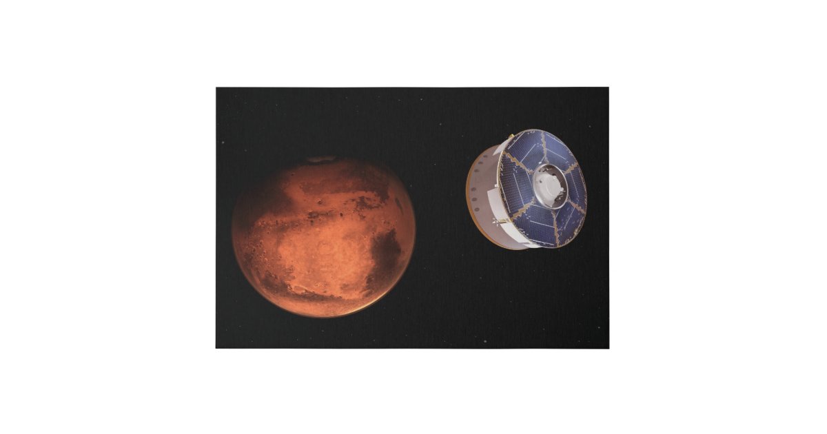 Spacecraft Carrying The Perseverance Rover Faux Canvas Print | Zazzle